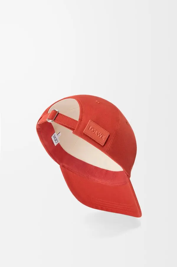 Loewe Cotton Canvas Cap - Red
