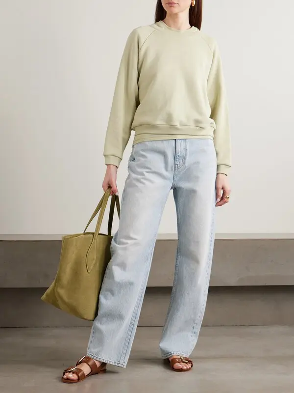 JAMIE HALLER The Fan Mid-rise Wide-leg Jeans