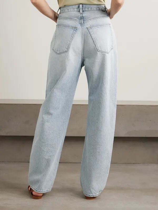JAMIE HALLER The Fan Mid-rise Wide-leg Jeans