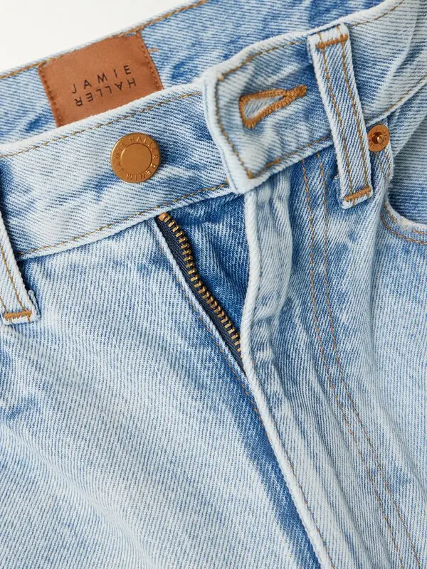 JAMIE HALLER The Fan Mid-rise Wide-leg Jeans
