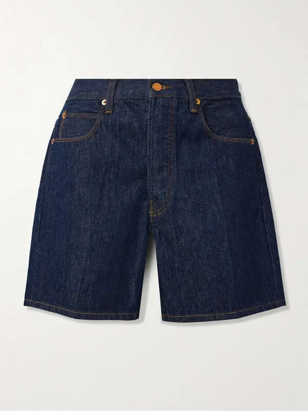 JAMIE HALLER The Tailor Denim Shorts - Dark Denim
