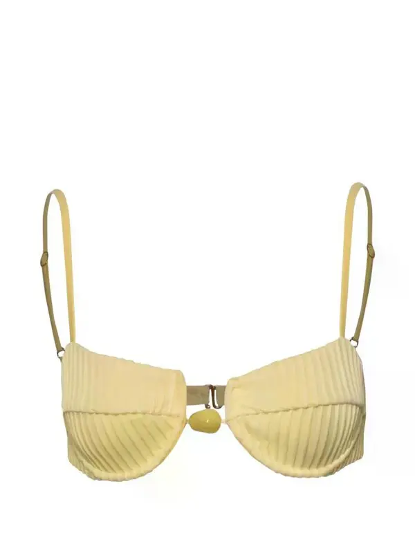 BAOBAB Roma Textured Bikini Top - Yellow