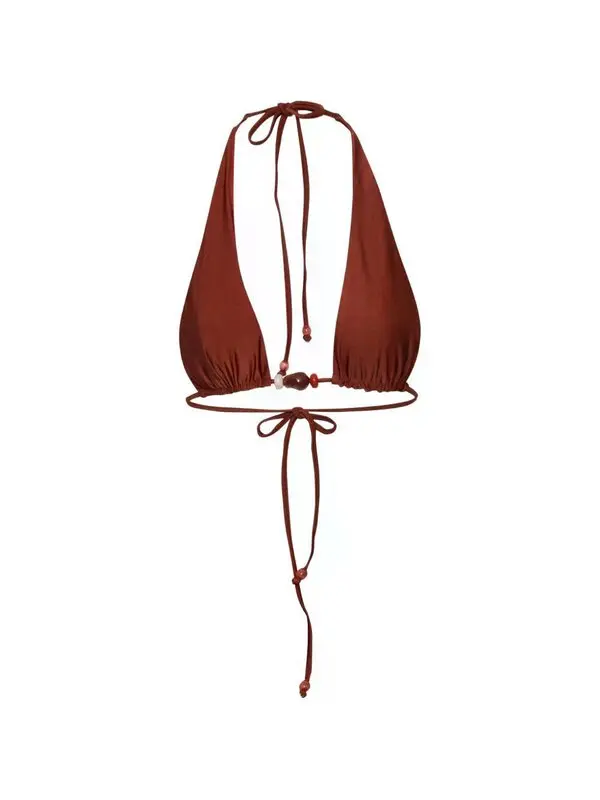 BAOBAB Jelena Resin-stones Triangle Bikini Top - Orange