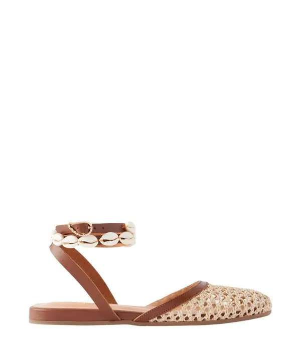 ANCIENT GREEK SANDALS Filothea Crocheted Sandals - Neutrals