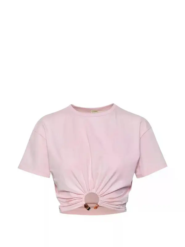 BAOBAB Tika Ruched Ring-detail T-shirt - Pink