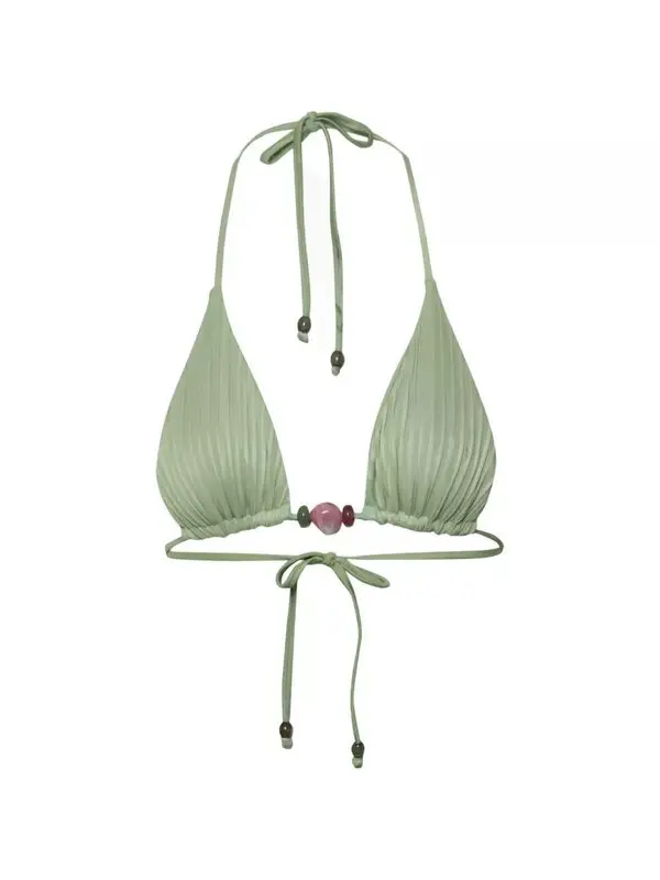 BAOBAB Kaia Stone-embellished Bikini Top - Green
