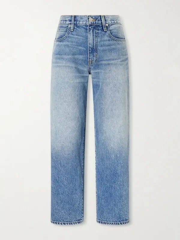 SLVRLAKE Hunter Cropped Mid-rise Straight-leg Jeans - Blue