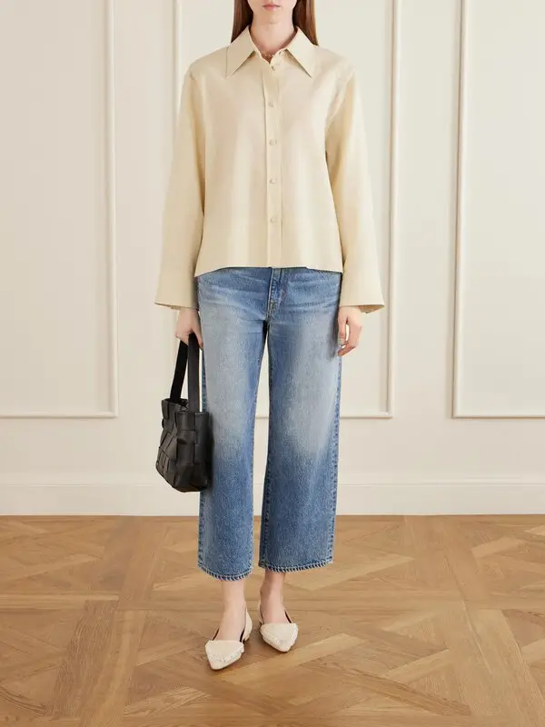 SLVRLAKE Hunter Cropped Mid-rise Straight-leg Jeans - Blue