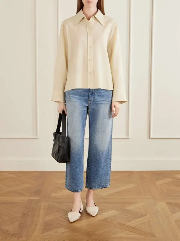 SLVRLAKE Hunter Cropped Mid-rise Straight-leg Jeans