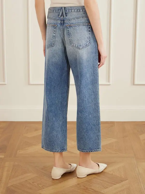 SLVRLAKE Hunter Cropped Mid-rise Straight-leg Jeans