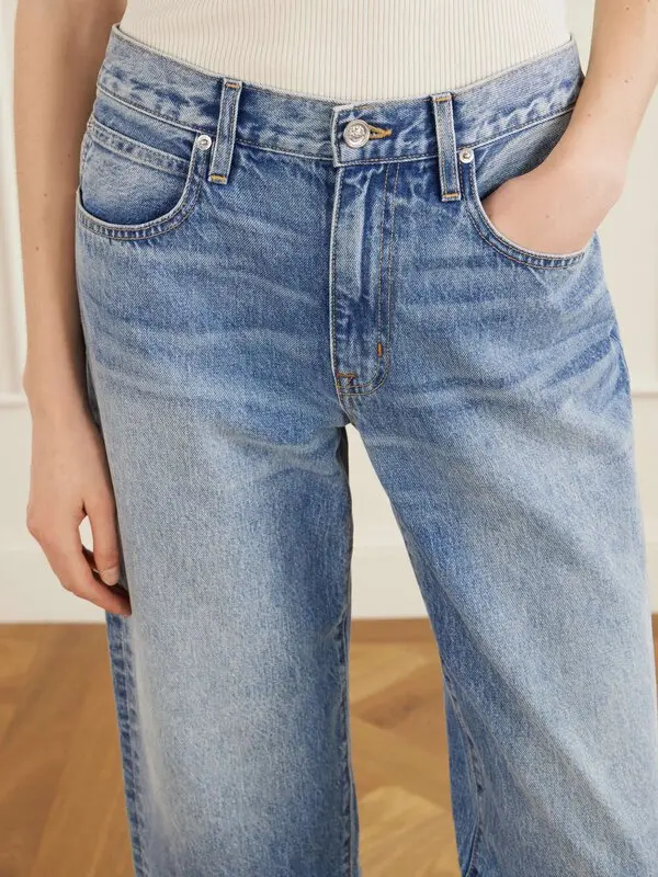 SLVRLAKE Hunter Cropped Mid-rise Straight-leg Jeans