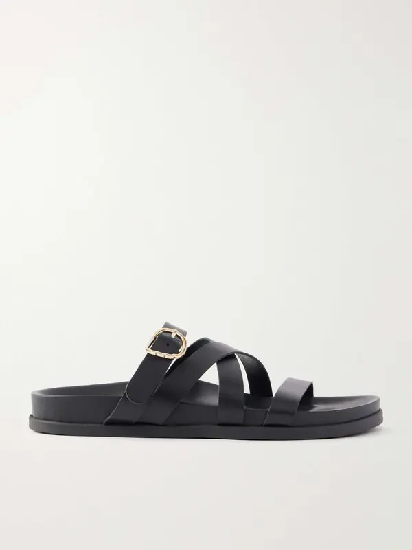 ANCIENT GREEK SANDALS Filipa Leather Sandals - Black