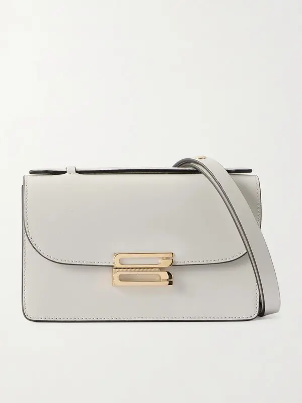Victoria Beckham Dorian Small Leather Shoulder Bag - Silver