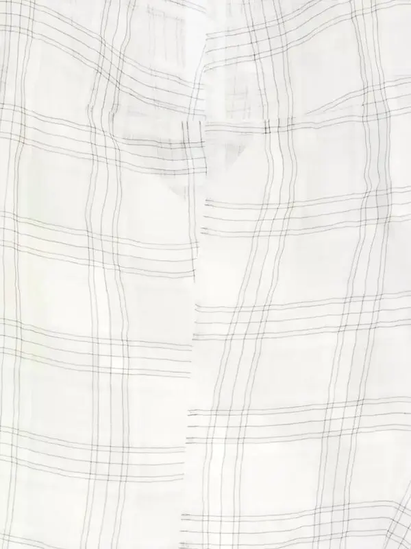 MARC LE BIHAN Check-pattern Sheer Blouse