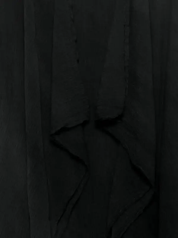 MARC LE BIHAN Crinkled Draped Cardigan - Black