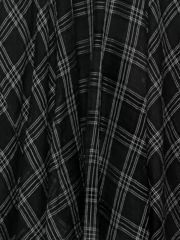 MARC LE BIHAN Check-pattern Asymmetric Skirt