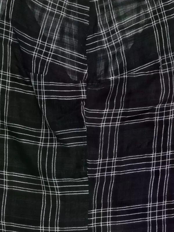 MARC LE BIHAN Check-pattern Sheer Blouse