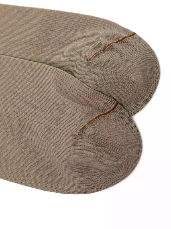 Zegna Tonal-stitching Socks - Neutrals