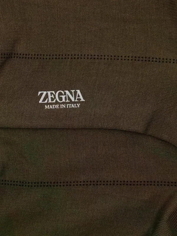 Zegna Tonal-stitching Socks - Brown