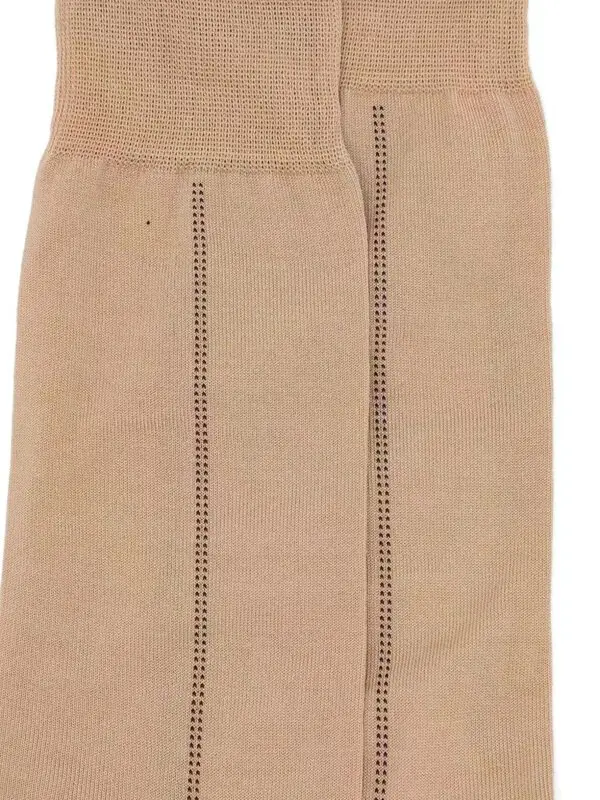 Zegna Tonal-stitching Socks - Neutrals