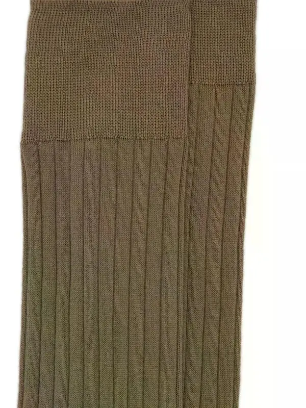 Zegna Logo-print Mid-calf Socks - Neutrals