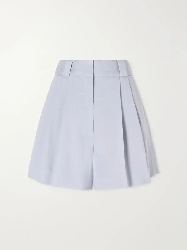 BLAZÉ MILANO Woven Pleated Shorts - Blue