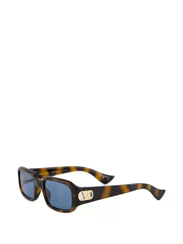 Valentino Garavani V-logo Rectangle-frame Sunglasses
