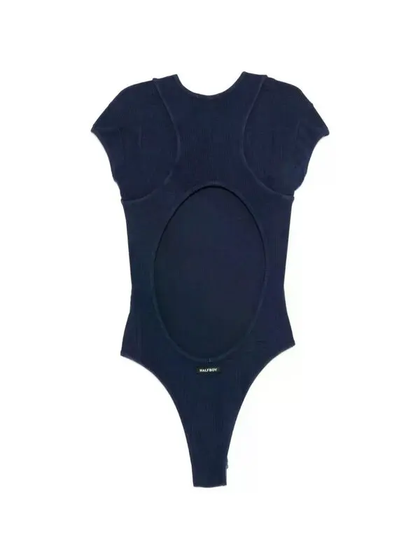 HALFBOY Ribbed Open-back Bodysuit