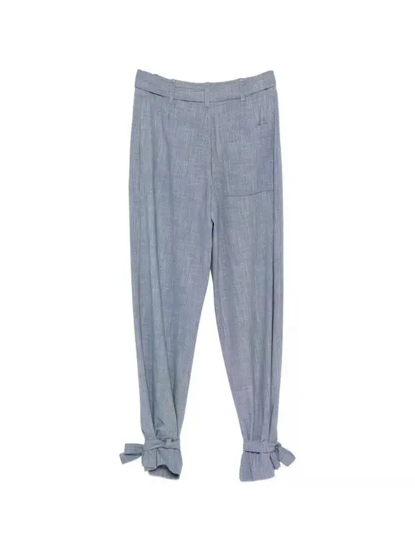 Liu Jo Belted Trousers With Bow Detail