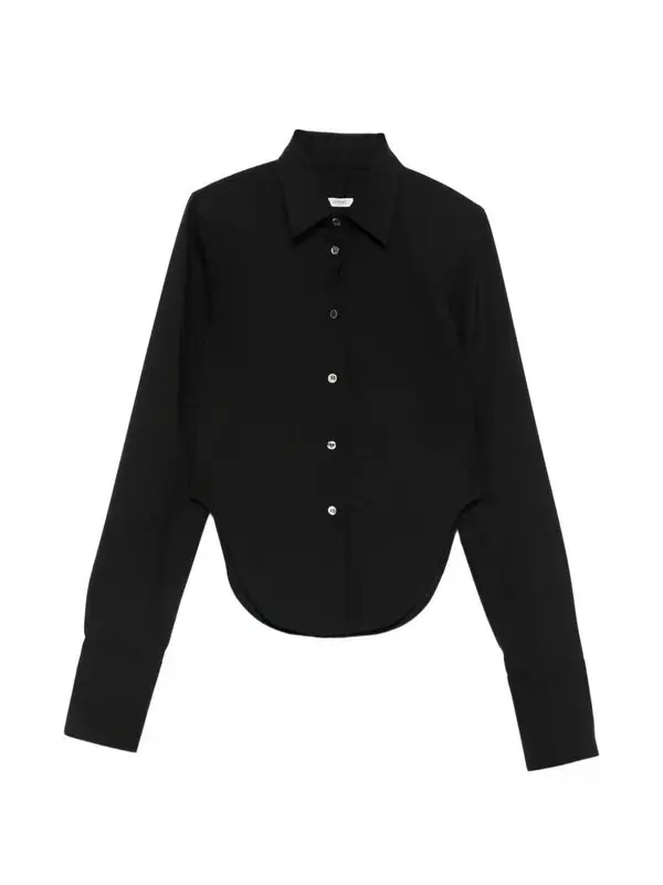 COVERT Curved-hem Shirt - Black