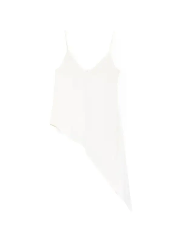 COVERT Asymmetric-hem V-neck Top