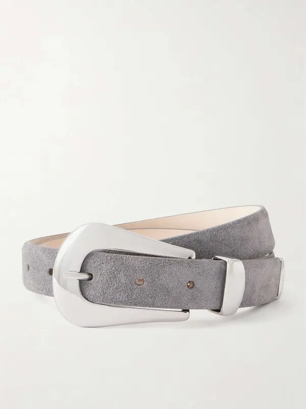 DEHANCHE Colette Suede Belt - Dark Gray