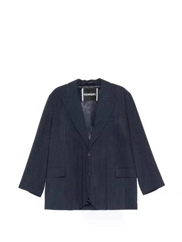 FRENKEN Striped Peak-lapel Blazer