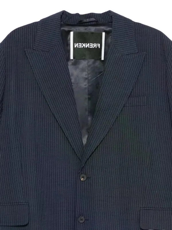 FRENKEN Striped Peak-lapel Blazer