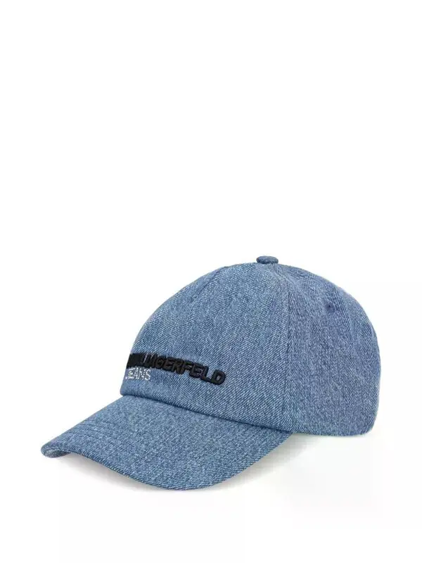 Karl Lagerfeld Logo-embroidered Cap - Blue