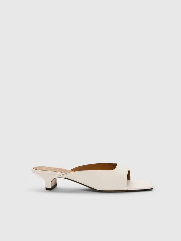 ATP ATELIER Tavenna Nappa Kitten Heels - Linen