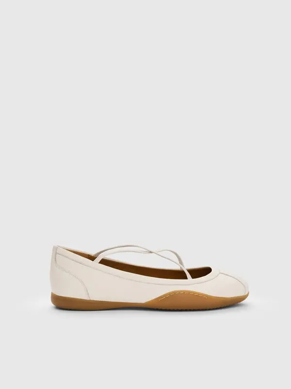 ATP ATELIER Sella Nappa Ballet Flats - Linen