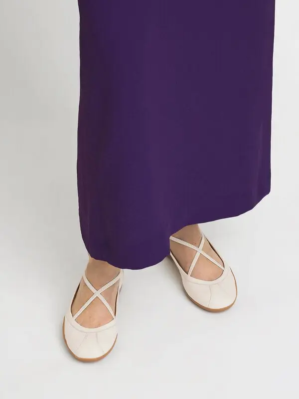 ATP ATELIER Sella Nappa Ballet Flats - Linen