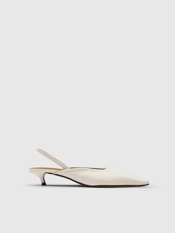 ATP ATELIER Lana Nappa Leather Slingbacks - Linen