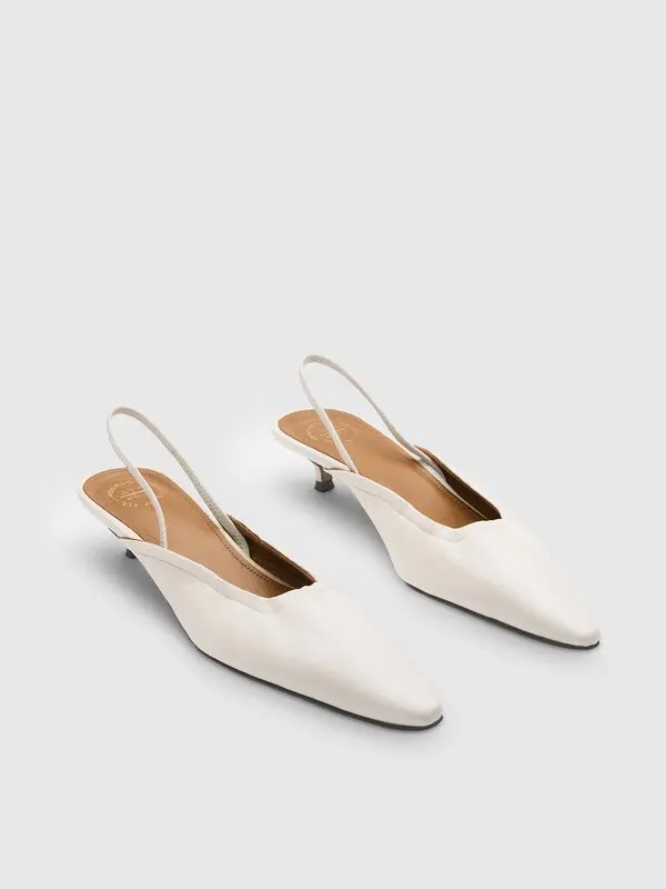 ATP ATELIER Lana Nappa Leather Slingbacks - Linen