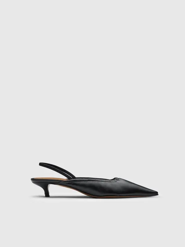 ATP ATELIER Lana Nappa Leather Slingbacks - Black