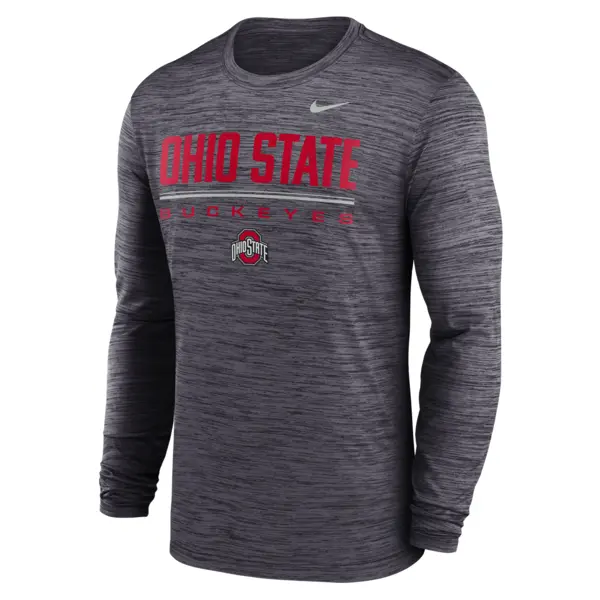 Nike Ohio State Sideline Velocity Dri-fit College Long Sleeve Shirt - Black