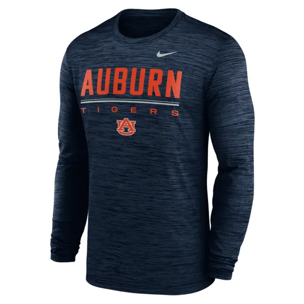 Nike Auburn Tigers Dri-fit Long Sleeve T-shirt - Blue