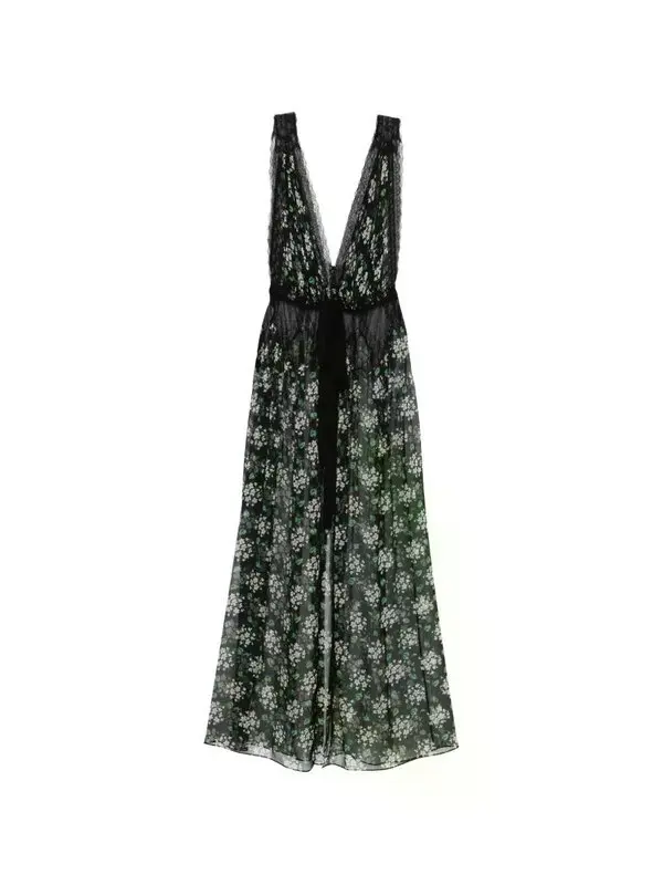 Dolce & Gabbana Floral-print Maxi Dress - Black