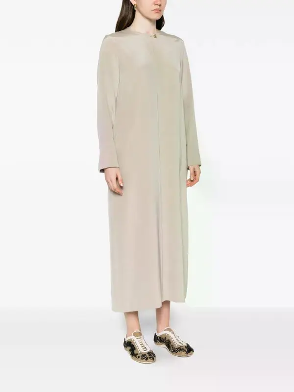 Max Mara Keyhole-detail Midi Dress - Neutrals