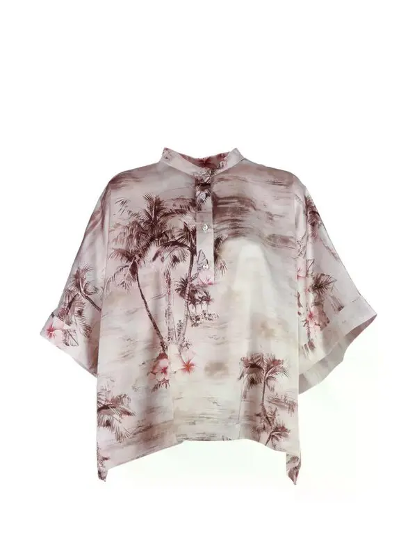 SHIRTAPORTER Palm-tree Print Blouse