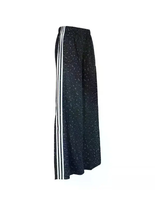 Adidas Originals Wide-leg Leopard-print Track Pants - Grey