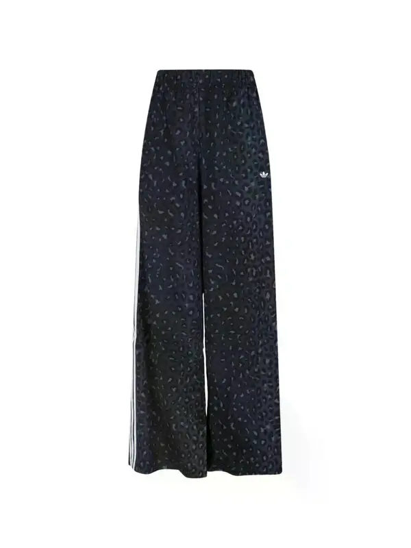 Adidas Originals Wide-leg Leopard-print Track Pants - Grey