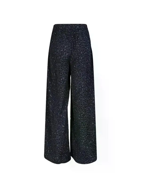 Adidas Originals Wide-leg Leopard-print Track Pants - Grey