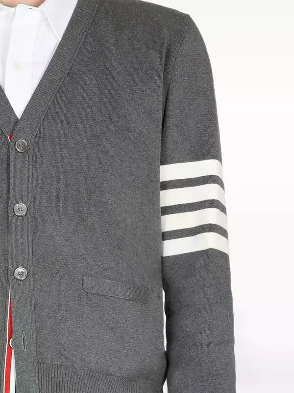 Thom Browne 4-bar Stripe Button-front Sweater
